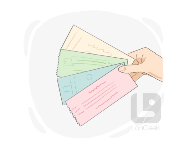 Definition & Meaning of "Ticket" | LanGeek