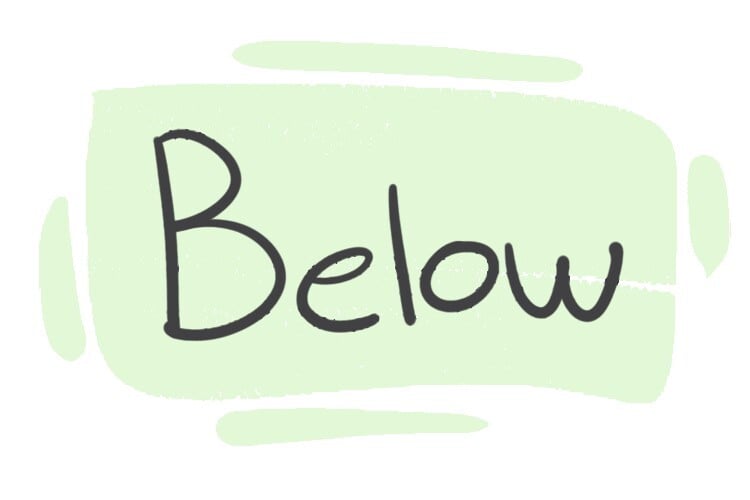 How to Use "Below" in English? | LanGeek