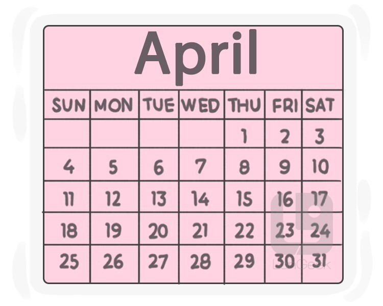 Definition & Meaning of "April" | LanGeek