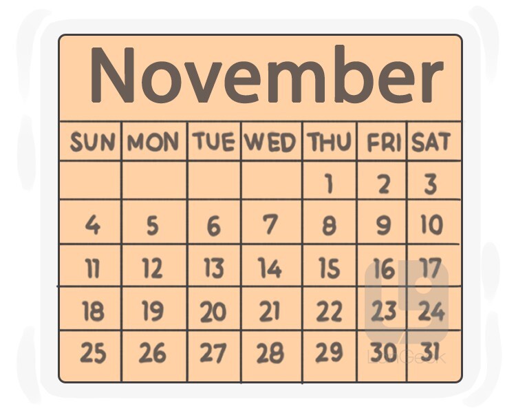 Definition & Meaning of "November" | LanGeek