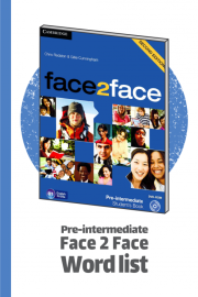 Face2Face Pre-intermediate Second Edition Wordlist | LanGeek