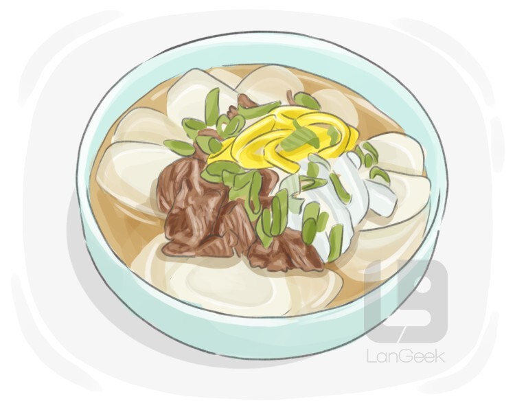 Definition & Meaning of "Tteokguk" | LanGeek