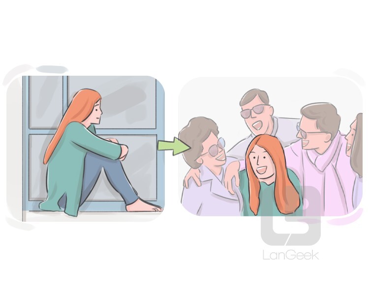 Definition & Meaning of "Out of shell" | LanGeek