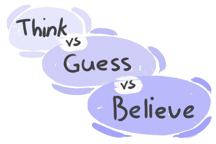 What is the difference between 'think' and 'guess' and 'believe'? | LanGeek