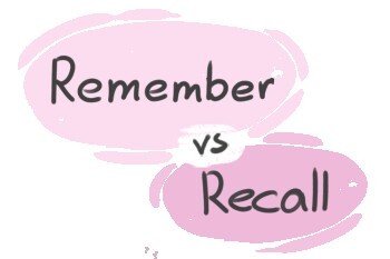 What is the difference between 'remember' and 'recall'? | LanGeek