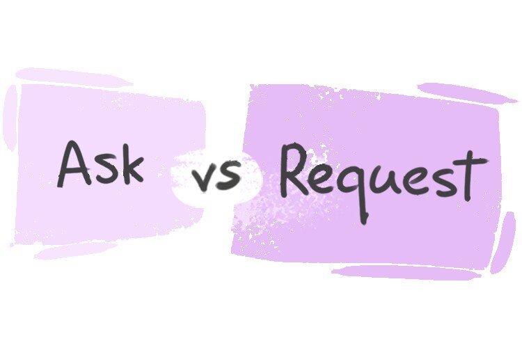 What is the difference between 'ask' and 'request'? | LanGeek