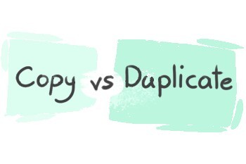 What is the difference between 'copy' and 'duplicate'? | LanGeek
