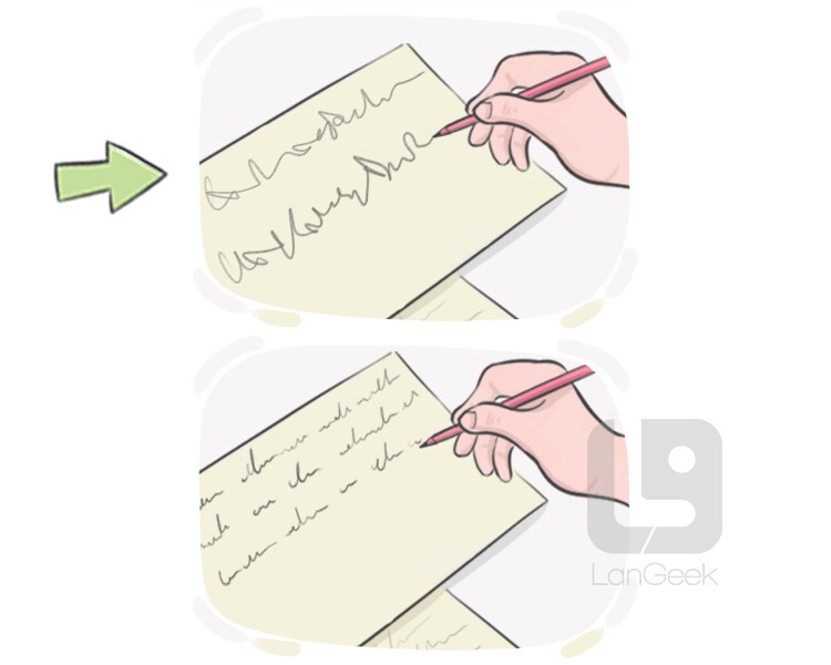 Definition & Meaning of "Scrawl" | LanGeek